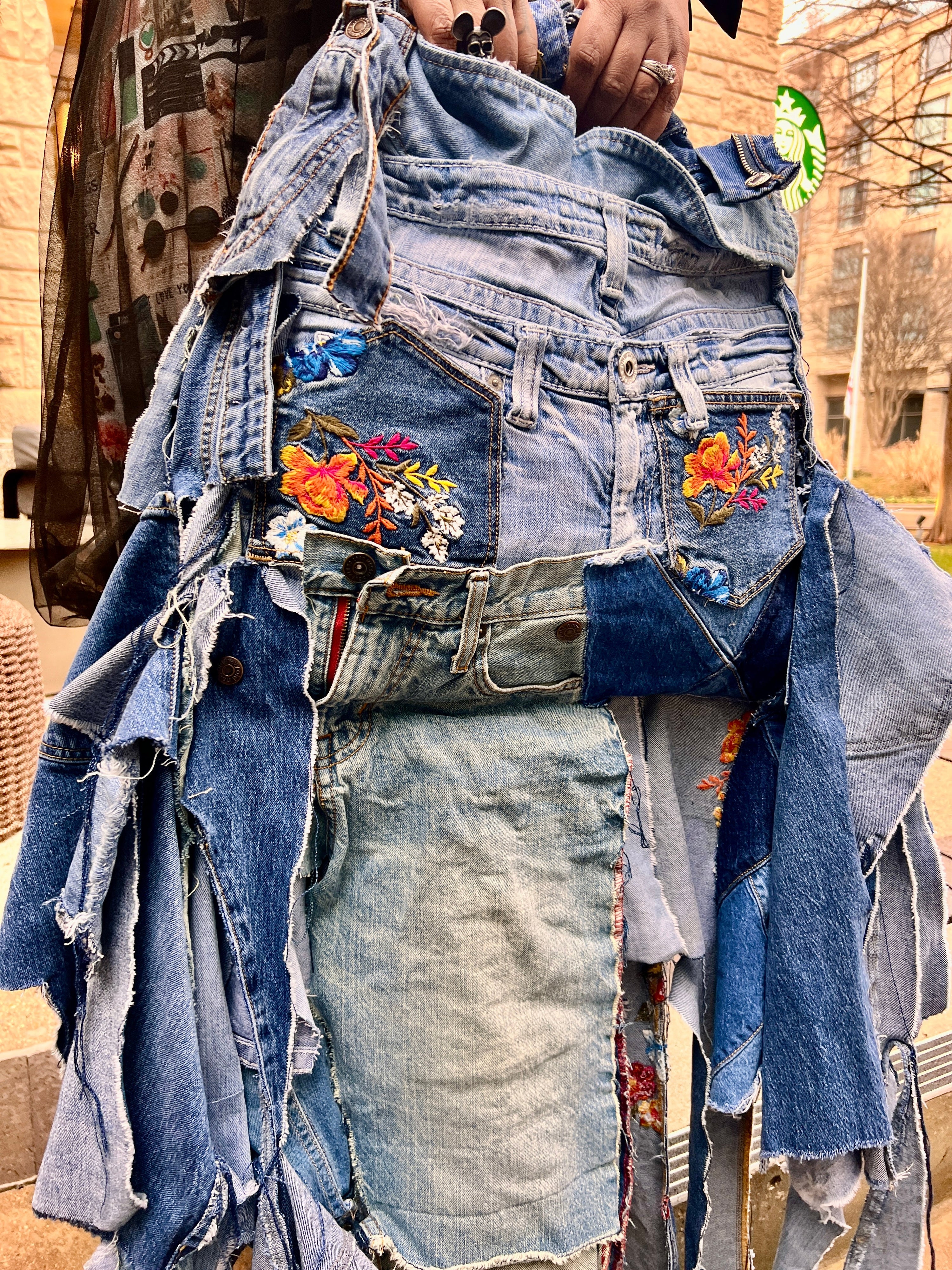 The New Pretty Girl Ugly Denim On Denim Flower Patch Stuff And Go Bag ...