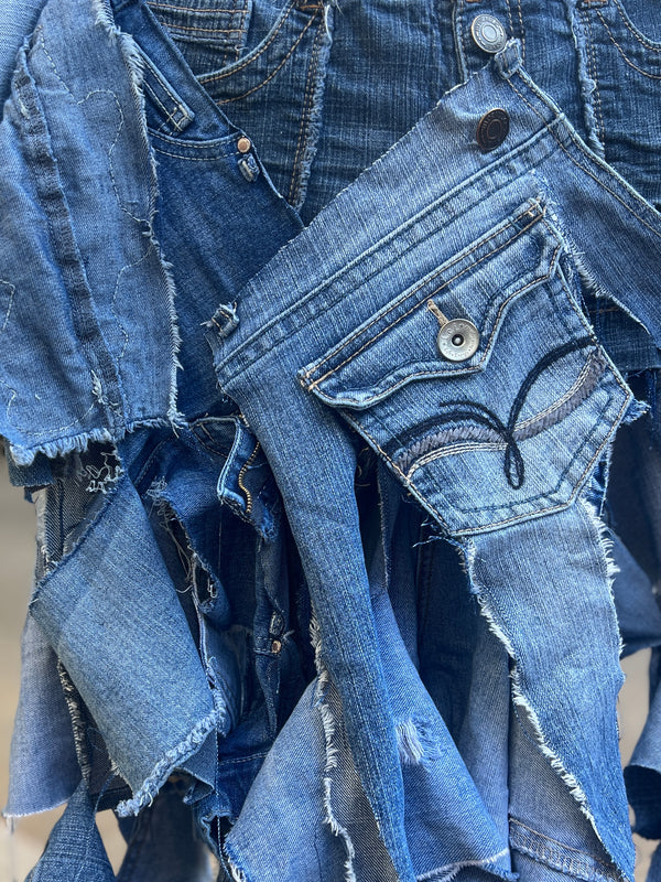 Bad Girl Ugly Denim Funky Upcycled Bag - Funky Grunge Boutique